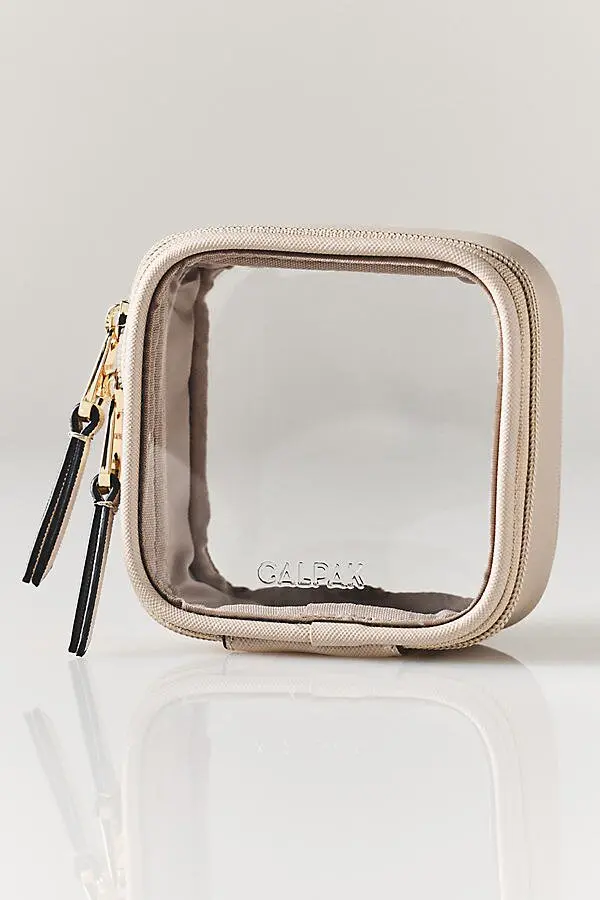 CALPAK Ty Clear Cosmetics Case - Stone