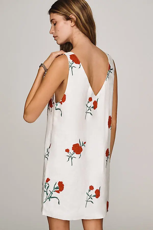S/W/F Cotton V-neck Shift Dress