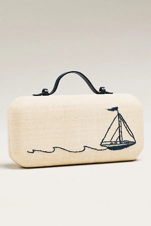 Poolside Sail Crossbody Clutch - Natural