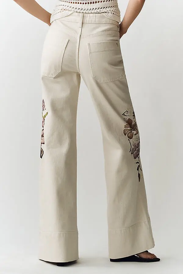 PILCRO Rylan High-rise Relaxed Flared Jeans