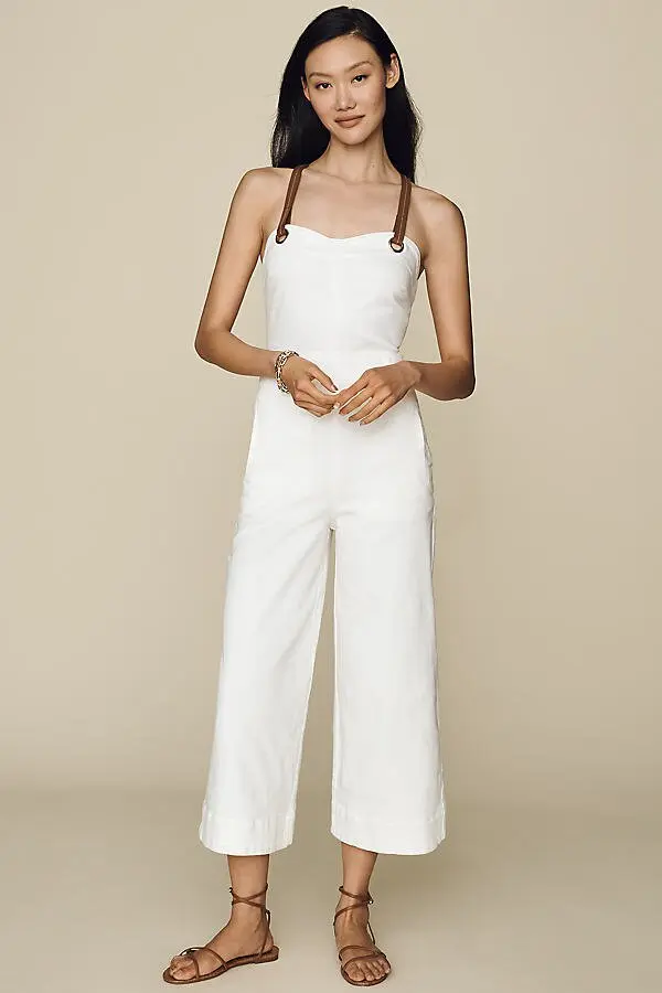 Maeve Maritime Jumpsuit - White