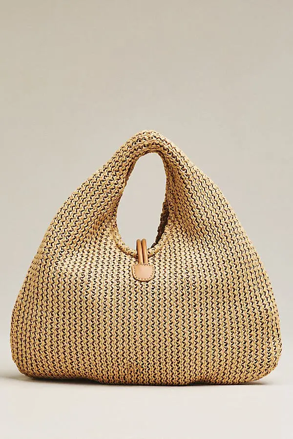 Dolce Vita Mart Raffia Slouchy Bag