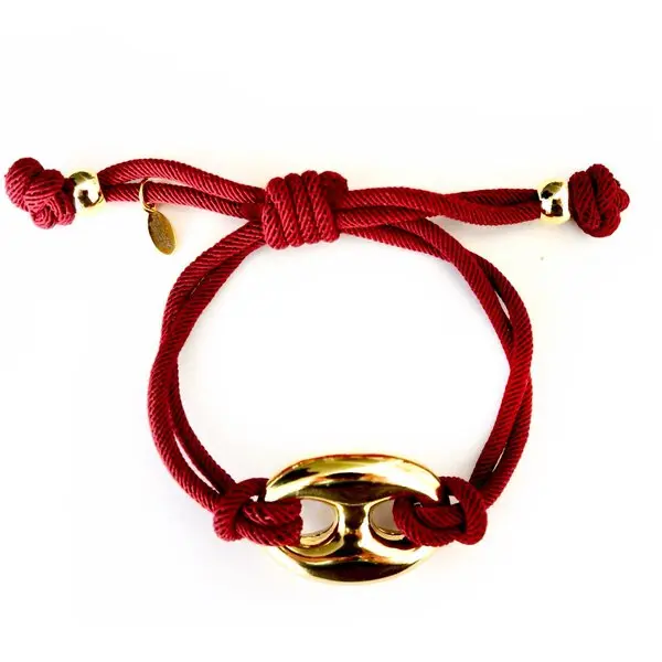 Persia Donà Jewelry Giant Bubble Mariner Cord Bracelet - Gold
