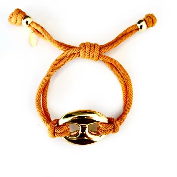 Persia Donà Jewelry Giant Bubble Mariner Cord Bracelet - Gold