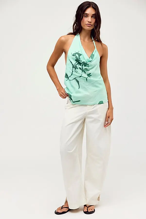 Free People Amalina Printed Halter Top