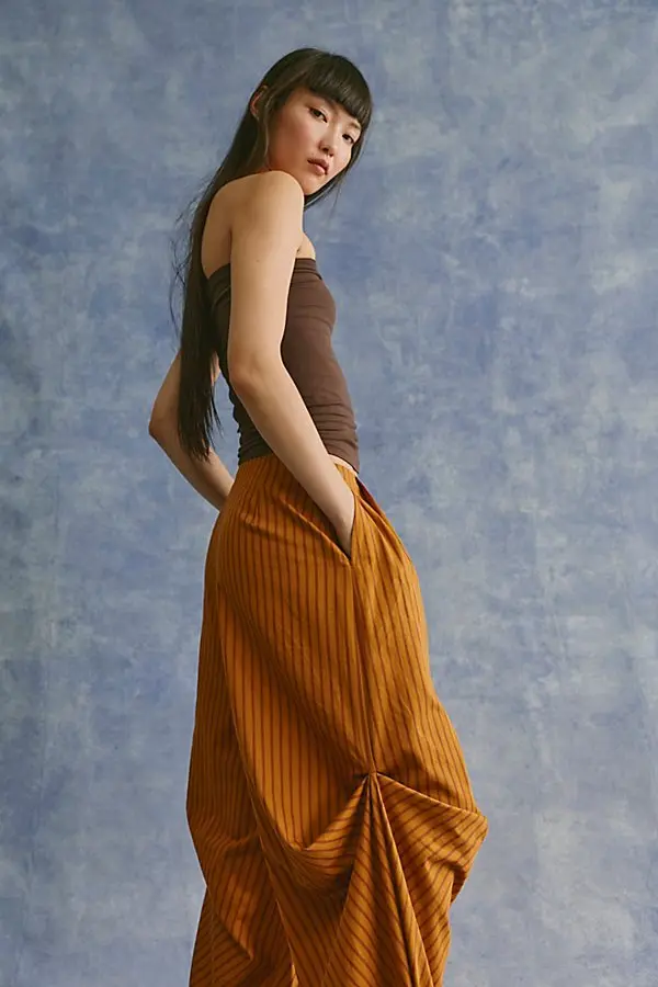Free People Maribella Balloon Silhouette Pants - Olive Combo