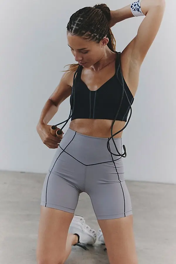 Free People Level Up High-rise 5.75" Biker Shorts - Zinc