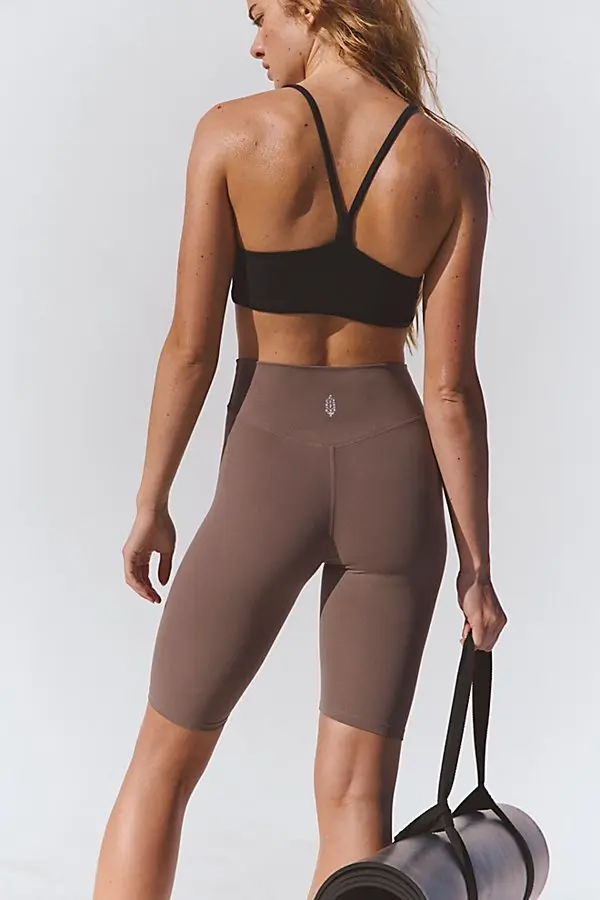 Free People Epic High-rise 9" Biker Shorts - Sandstorm