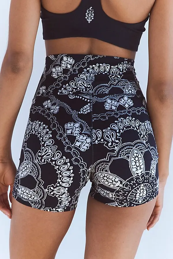 Free People Never Better High-rise Printed 5" Biker Shorts