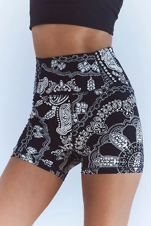 Free People Never Better High-rise Printed 5" Biker Shorts