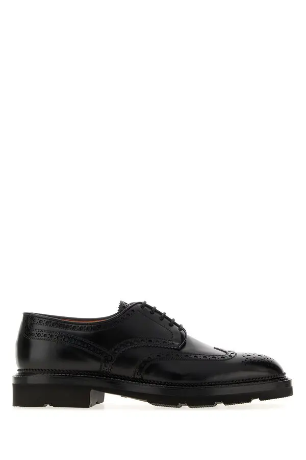 Santoni Leather Emil Lace-up Shoes