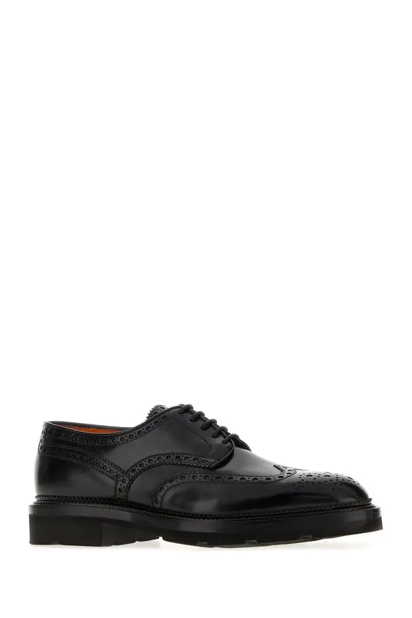 Santoni Leather Emil Lace-up Shoes