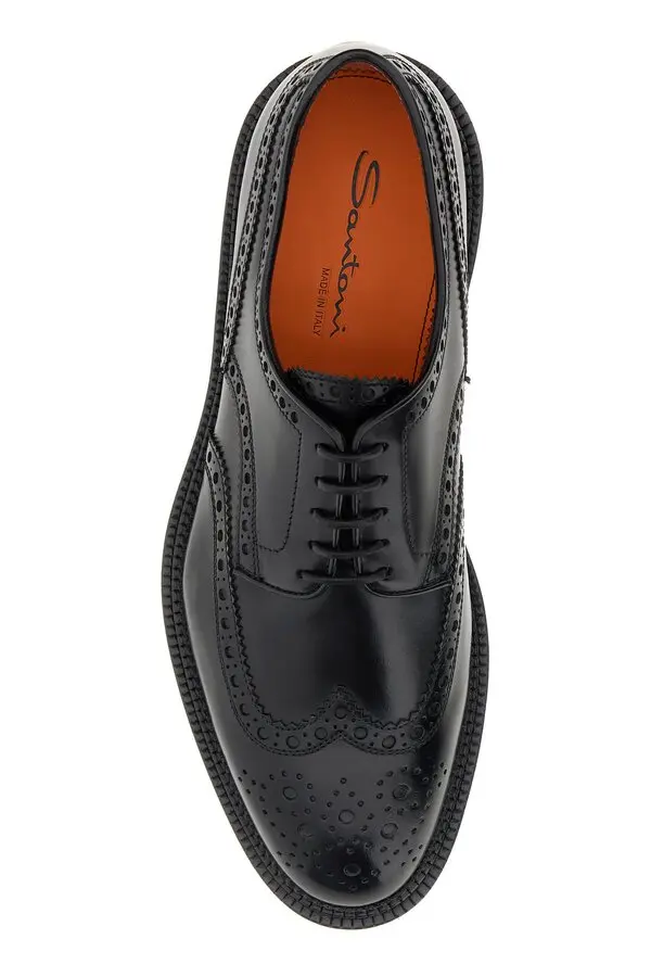 Santoni Leather Emil Lace-up Shoes