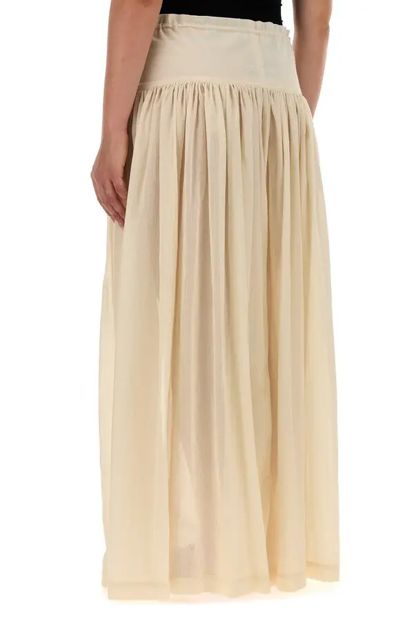 THE ROW Cream Cotton Berenice Wide-leg Pant