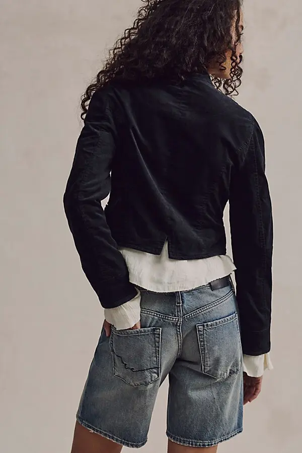 Free People Cloud Nine Ruffle Cadet Jacket