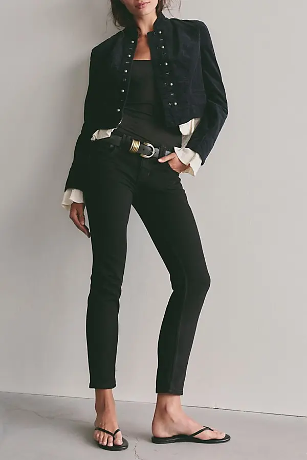 Free People Cloud Nine Ruffle Cadet Jacket
