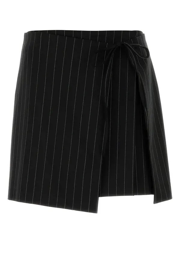 Sportmax Embroidered Stretch Wool Blend Fatti Mini Skirt