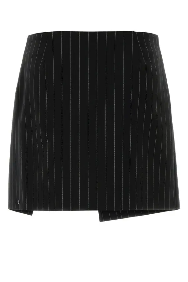 Sportmax Embroidered Stretch Wool Blend Fatti Mini Skirt