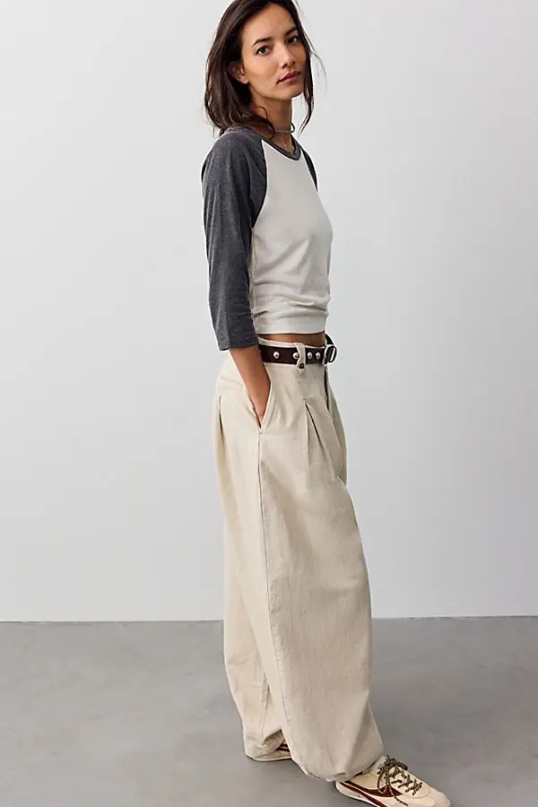 Free People At Bay Trousers - Undyed Natural