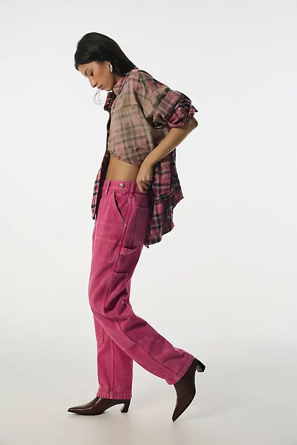 Free People We The Free Emily Carpenter Jeans - Pink Panther