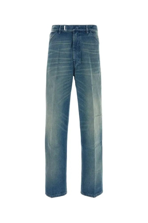 Random Identities Boyfriend Jeans In Stonewashed Denim - Blue