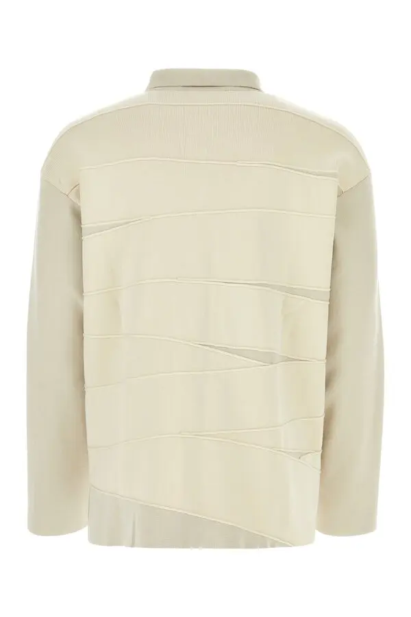 NAMACHEKO Sand Viscose Blend Syl Bandage Polo Shirt