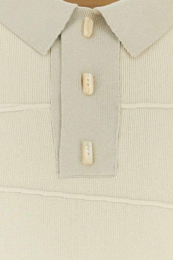 NAMACHEKO Sand Viscose Blend Syl Bandage Polo Shirt