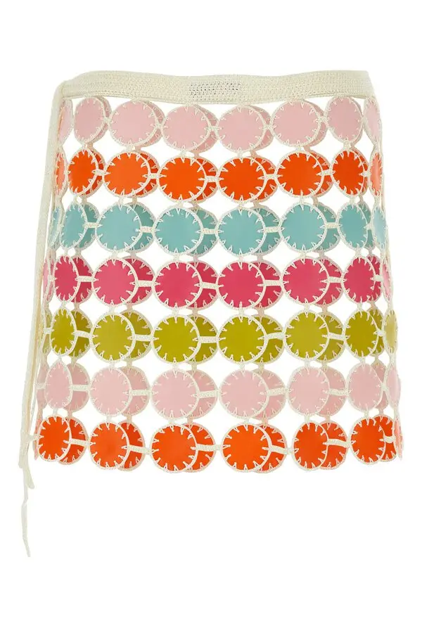 My Beachy Side Multicolor Crochet Mini Skirt