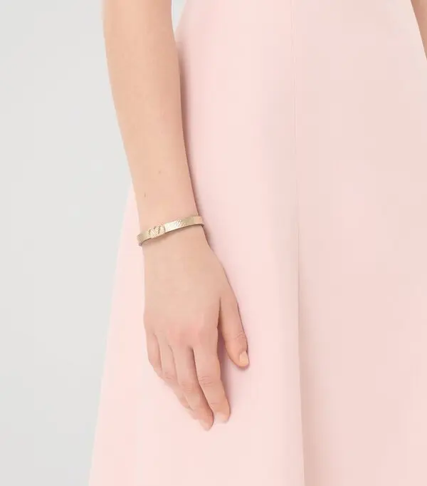 Valentino Garavani Leather Vlogo Signature Bracelet - Pink