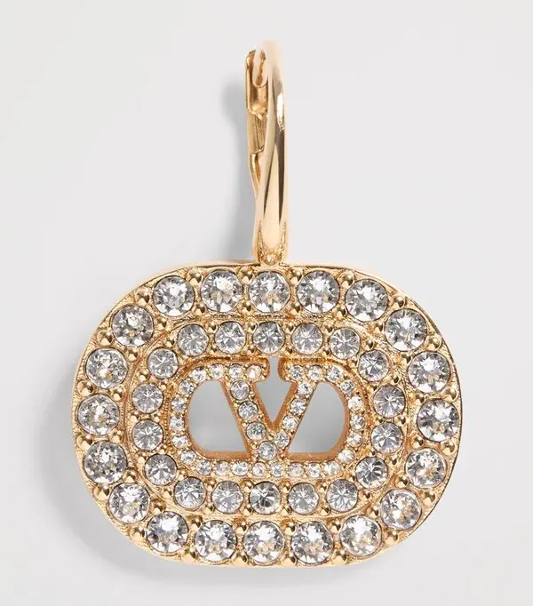 Valentino Garavani Embellished Vlogo Signature Drop Earrings