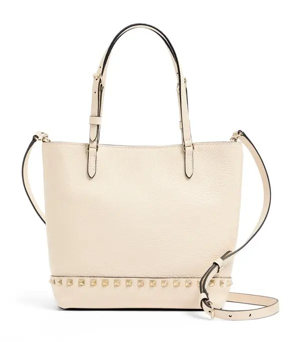 Valentino Garavani Leather Rockstud Tote Bag