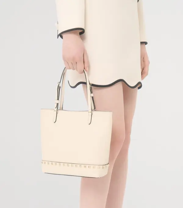 Valentino Garavani Leather Rockstud Tote Bag
