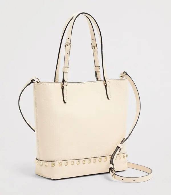 Valentino Garavani Leather Rockstud Tote Bag