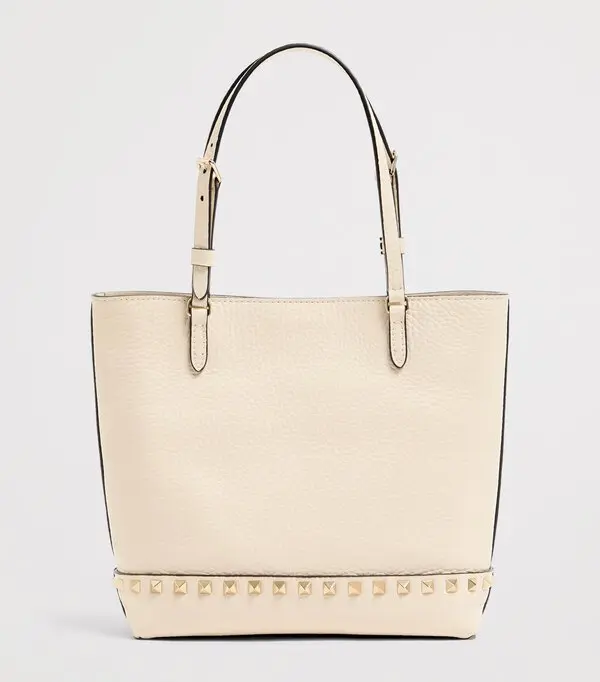Valentino Garavani Leather Rockstud Tote Bag
