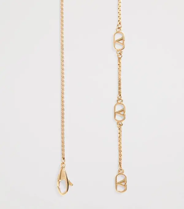 Valentino Garavani Crystal Vlogo Signature Pendant Necklace