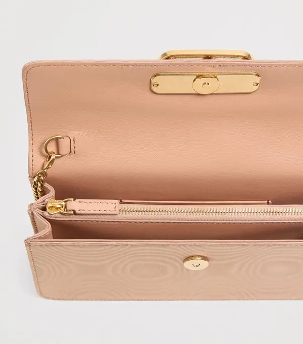 Valentino Garavani Moiré Vlogo Signature Chain Wallet - Pink