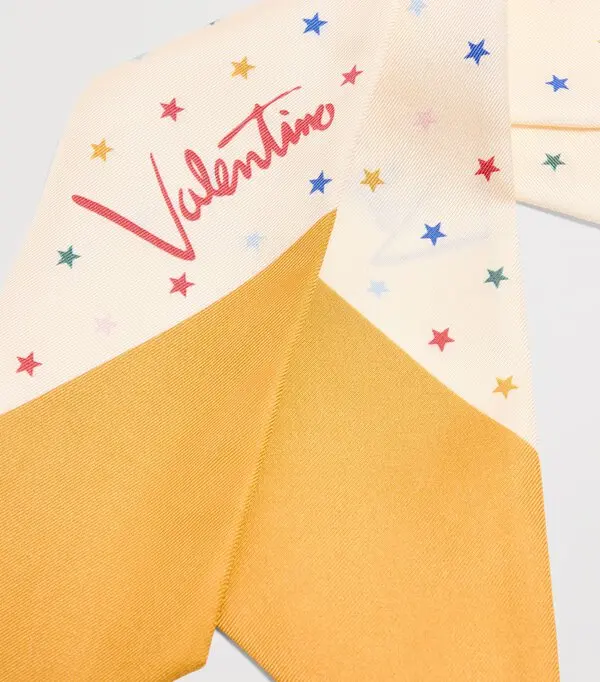 Valentino Garavani Silk Stars Skinny Scarf