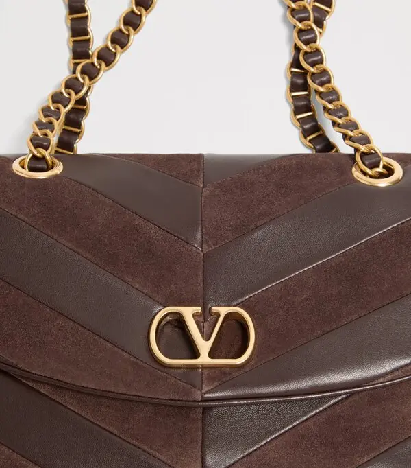 Valentino Garavani Lambskin Chevron Djuna Shoulder Bag