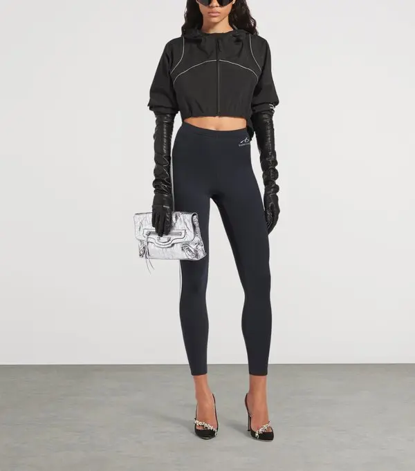 Balenciaga Lambskin Le City Clutch Bag - Silver