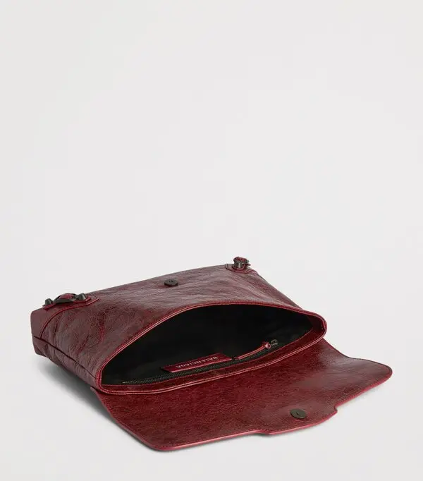 Balenciaga Lambskin Le City Clutch Bag - Burgundy