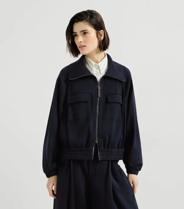 Brunello Cucinelli Cotton-silk Interlock Zip-up Cardigan