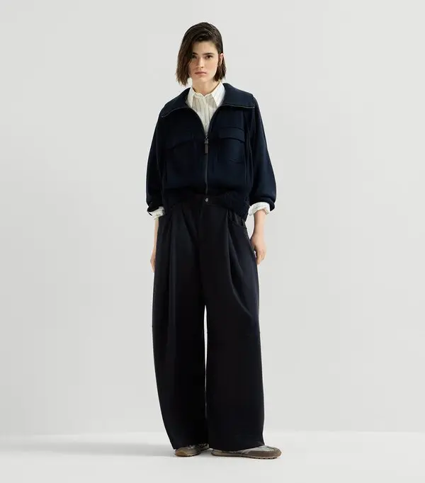 Brunello Cucinelli Cotton-silk Interlock Track Pants