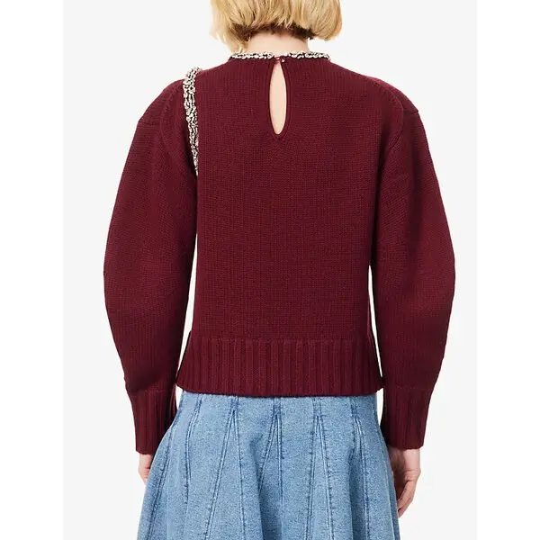 Simkhai Monroe Embellished Wool-blend Jumper
