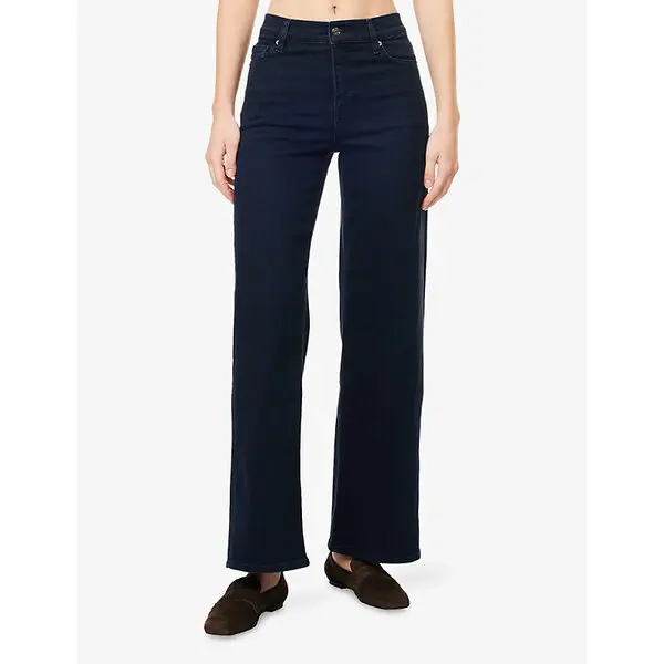 FRAME Le Slim Palazzo Wide-leg Stretch-denim Blend Jeans