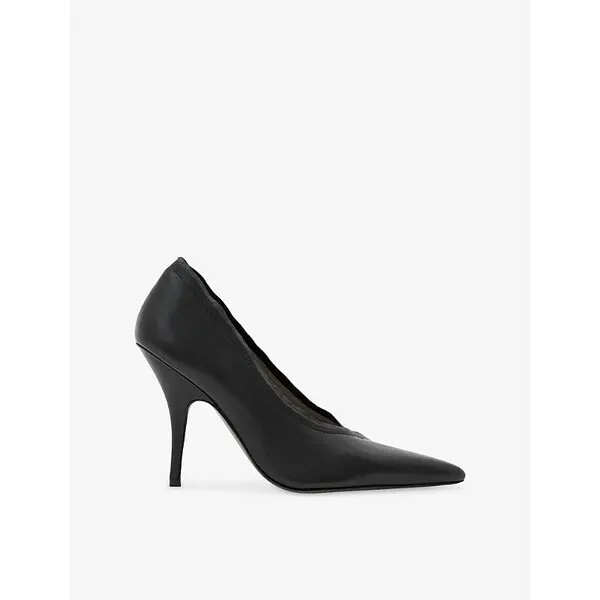 ALLSAINTS Vera Pointed Toe Stiletto Heel Court Shoes - Black