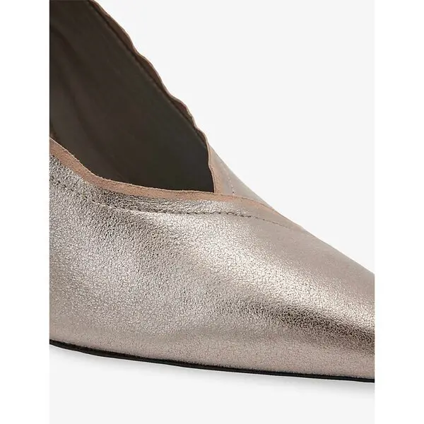 ALLSAINTS Vera Heeled Leather Court Shoes