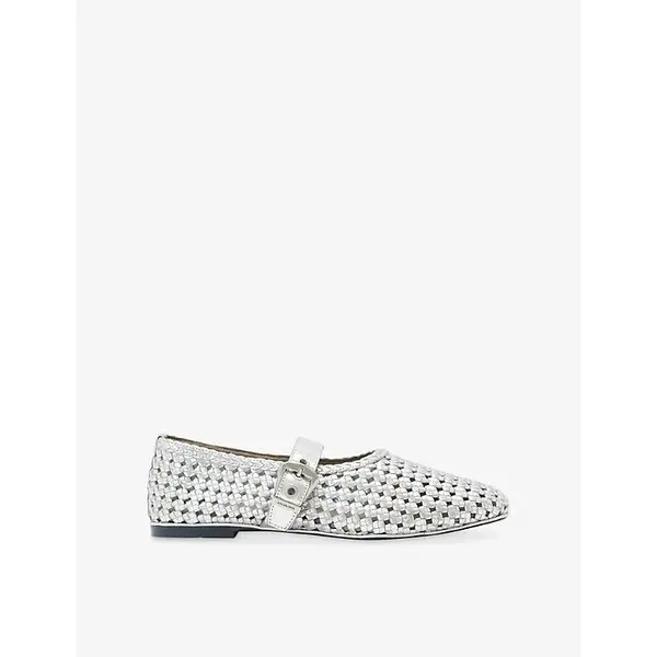 ALLSAINTS Sabine Woven Leather Ballet Flats