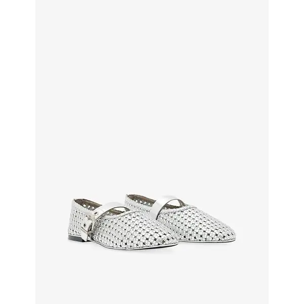 ALLSAINTS Sabine Woven Leather Ballet Flats