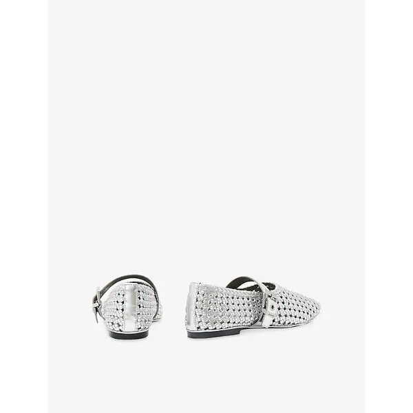 ALLSAINTS Sabine Woven Leather Ballet Flats