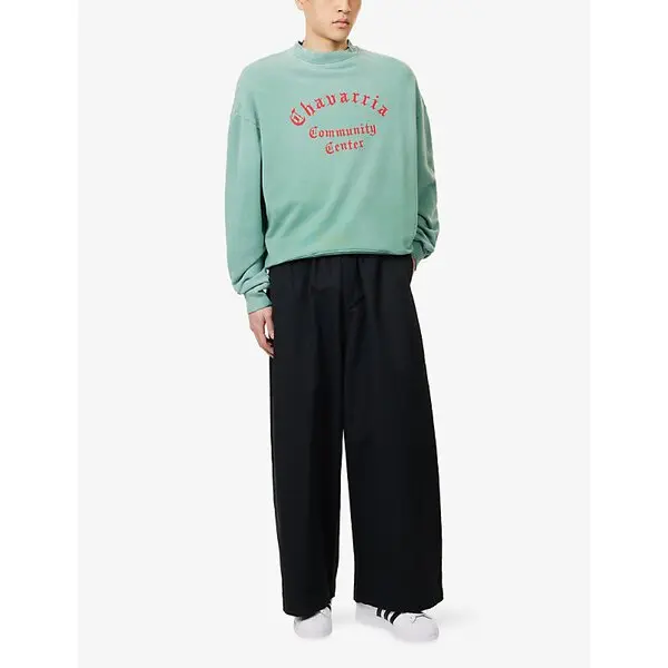 WILLY CHAVARRIA Crewneck Cotton-jersey Sweatshirt